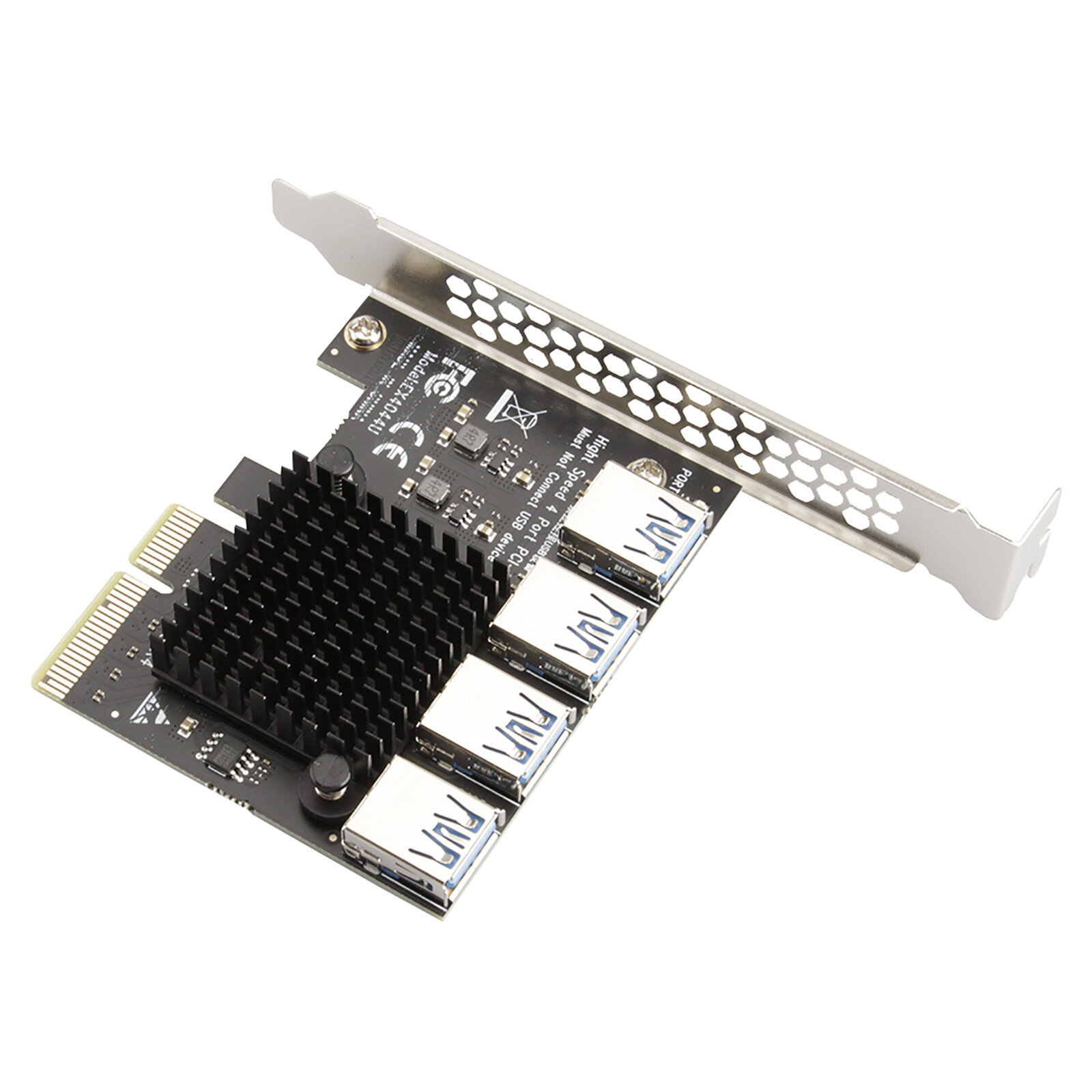 4-Портовый PCI-E для карты Express Riser Card 4X USB 3.0 Портовый райзер для майнинга BTC Карта расширения множителя для настольного компьютера Exte