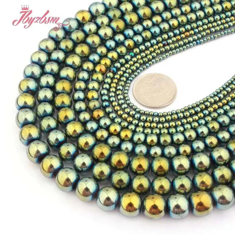 Зеленый натуральный гематит бусины jbyzbsm 2/3/4/6/8/10 мм 4mm approx 90-93pcs