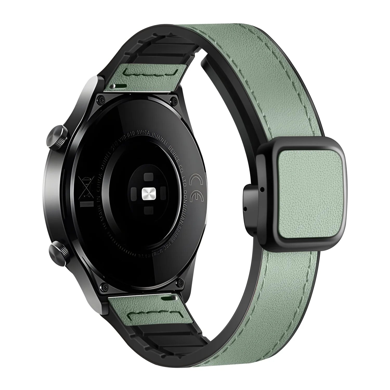 Зеленый кожаный ремешок для Xiaomi Watch S3