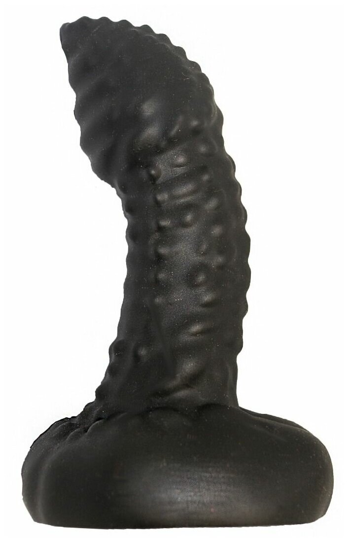 Массажеры простаты LOVETOY (А-Полимер) Чёрный плаг-массажёр для простаты - 11 см.