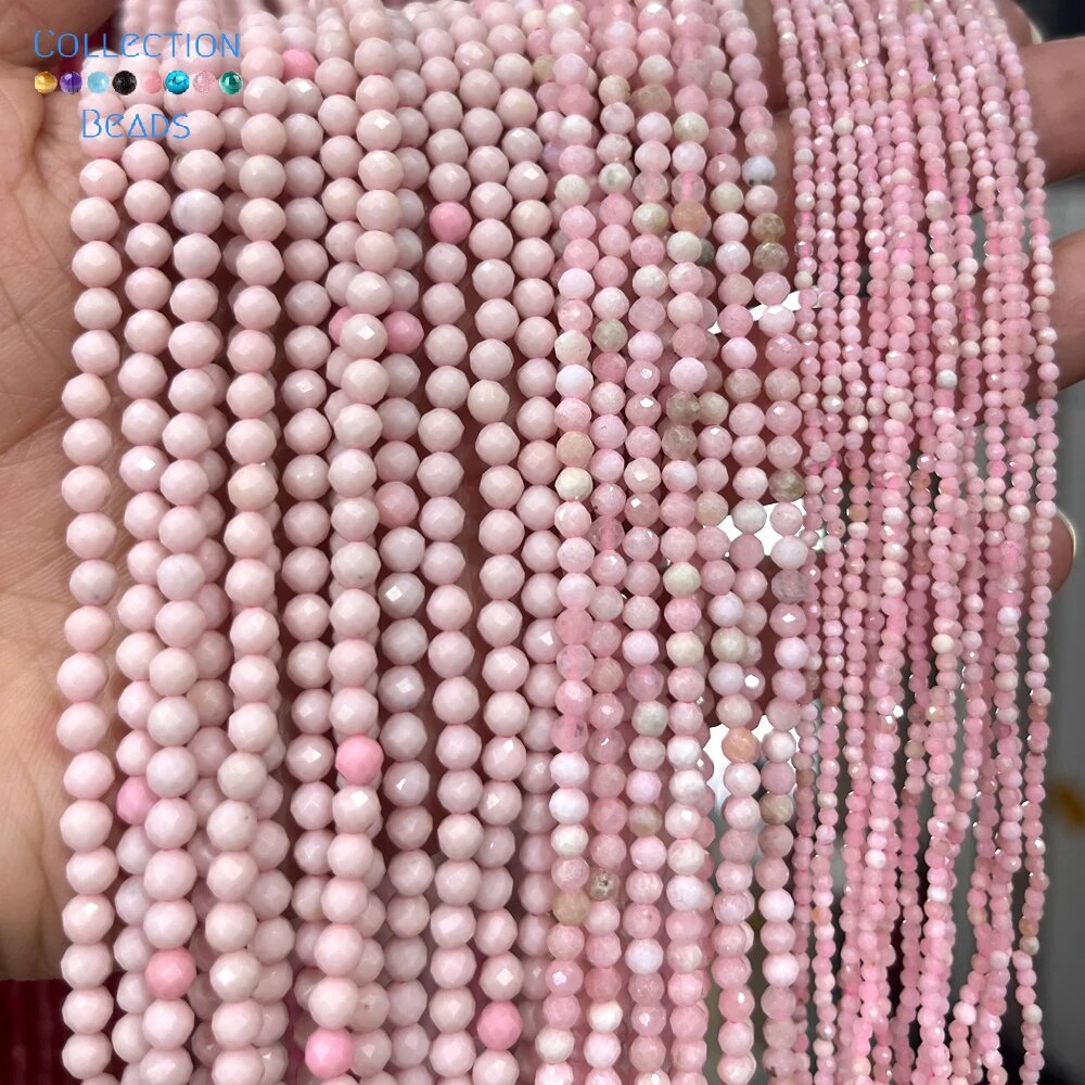 Бусины розовые Pink Opal 2 мм (165 шт.)