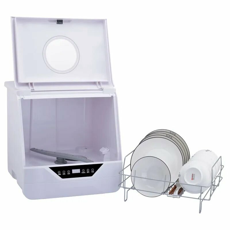 Посудомоечная машина ,800 Вт, 220 В, объем 6 литров, белый