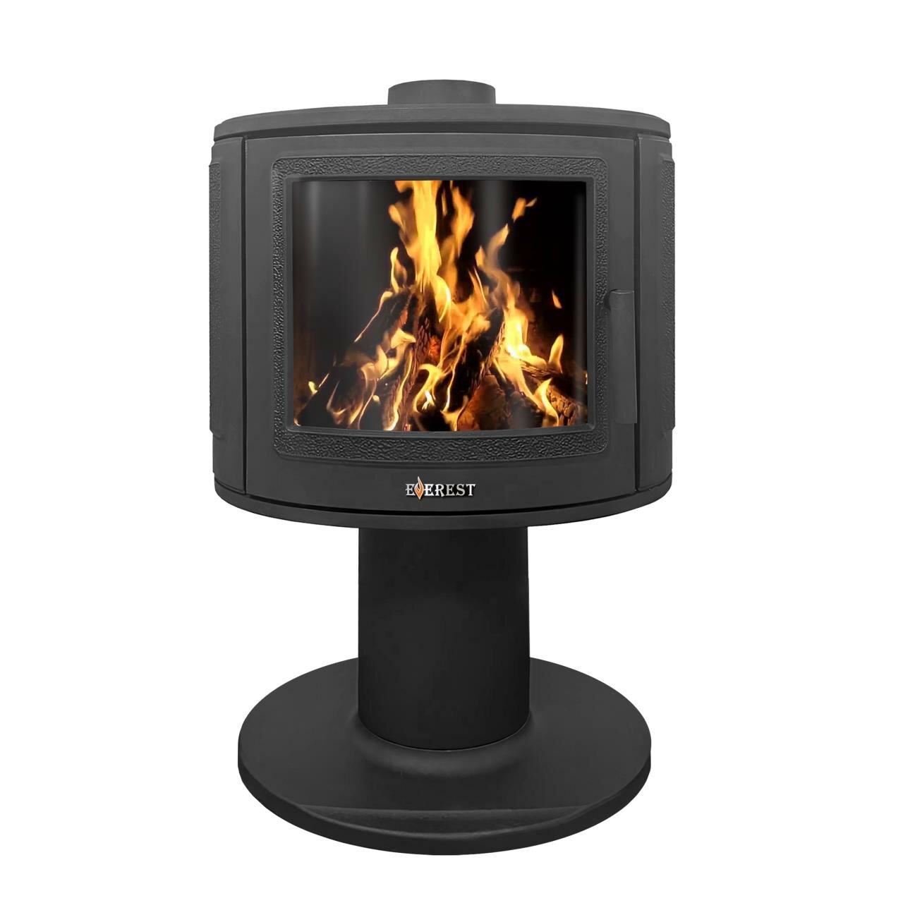Печь-камин эверест S9, чугун, мощность 9кВт, диаметр дымохода 150мм