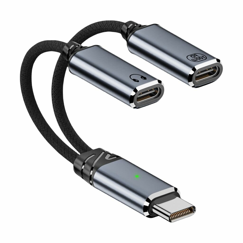 Наушники, Переходник для наушников типа C - серый