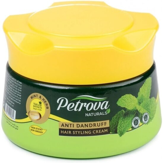 Натуральный крем-стайлинг против перхоти Petrova перечная мята, 140 мл