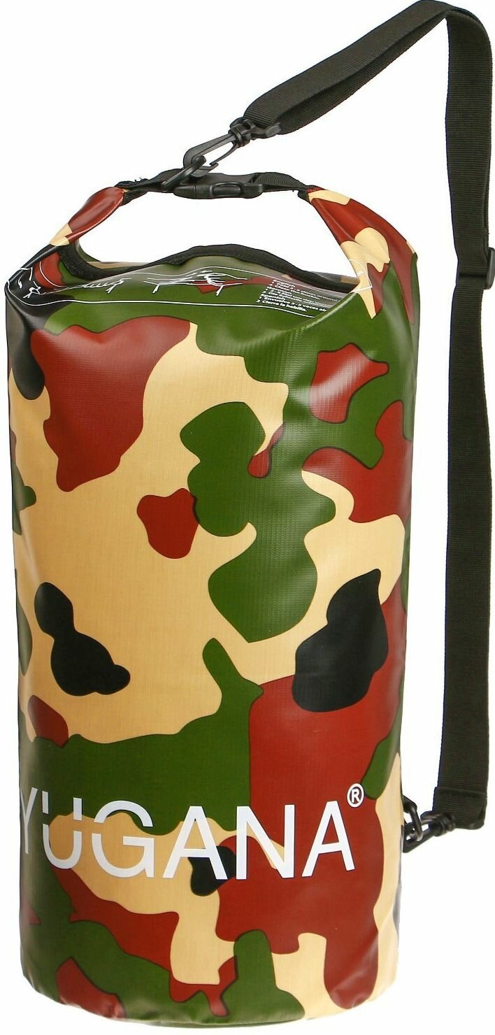 Гермомешок туристический из ПВХ с одним ремнем для рыбалки, герметичный мешок для защиты вещей от воды, водонепроницаемая сумка-чехол для документов, гаджетов и одежды, 20 литров, хаки