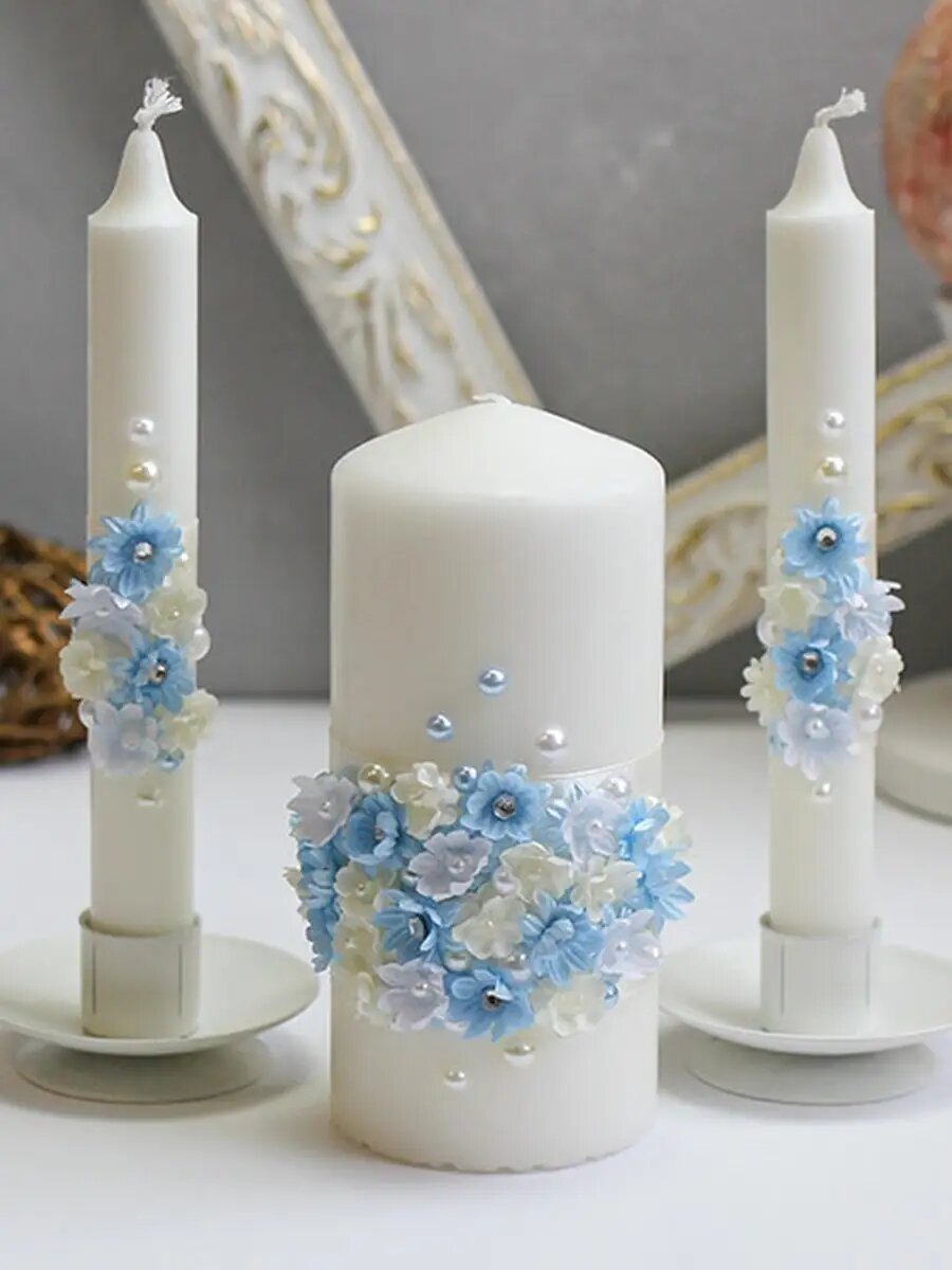 Семейный очаг на свадьбу свечи свадебные для молодоженов домашний очаг, набор 3 свечи