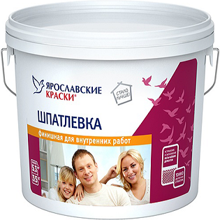 Шпатлевка Финишная Ярославские Краски 8кг Белая.