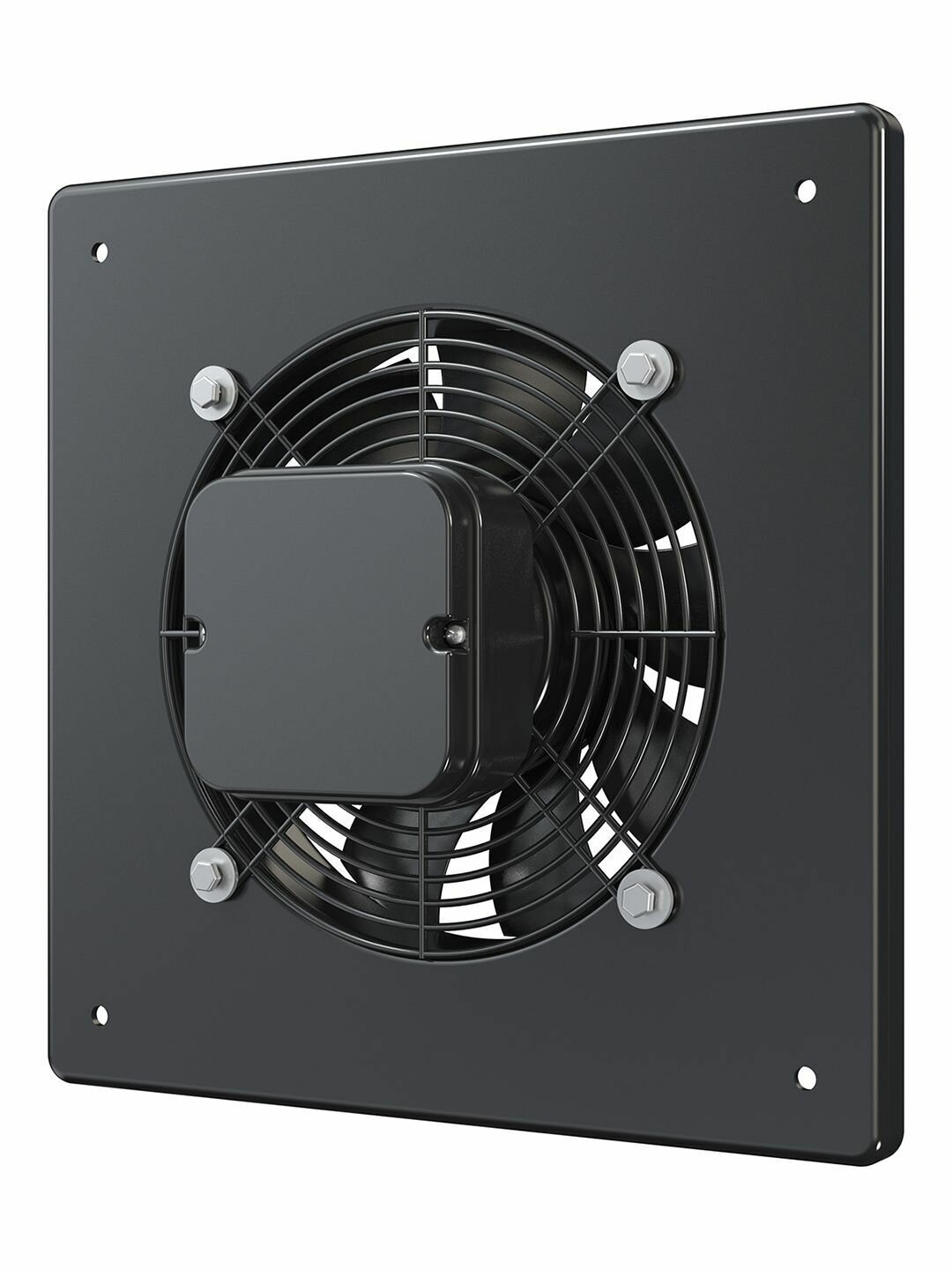 Вентилятор накладной STORM 200 2полюс сталь, черный, ERA PRO