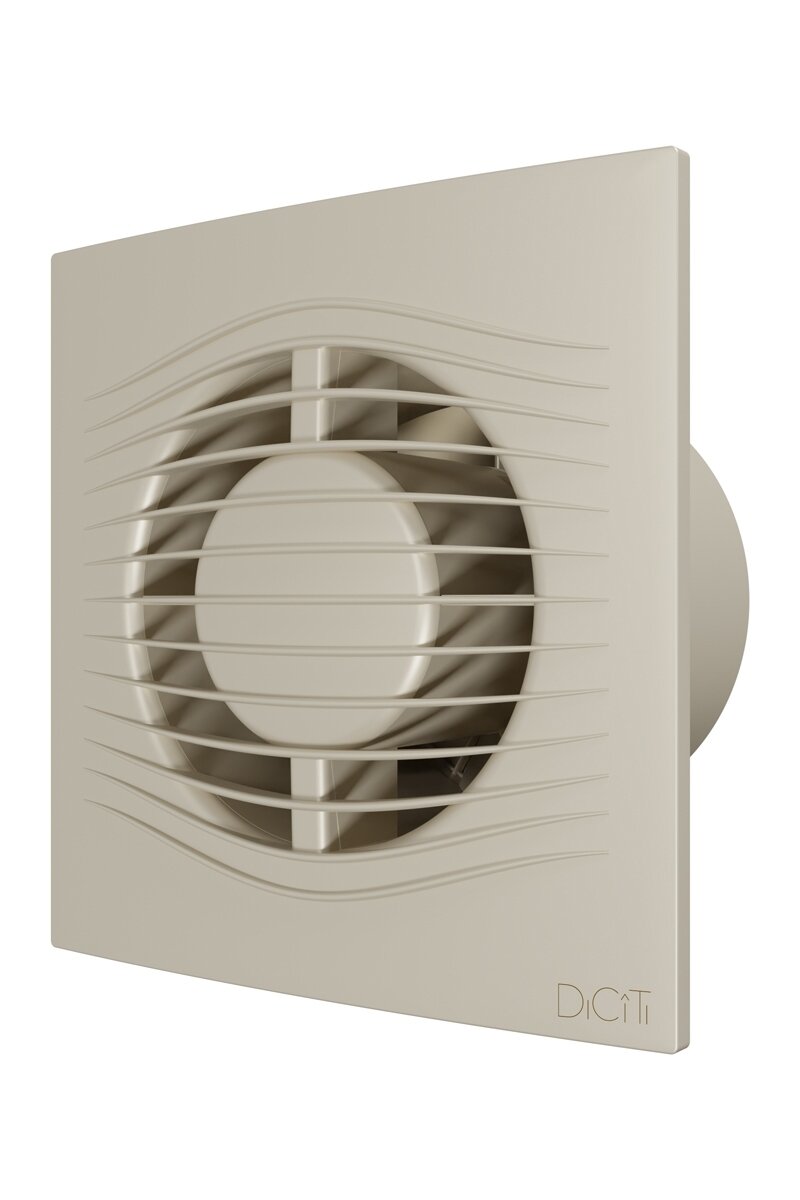 Вентилятор накладной SLIM D100 обр. клапан Ivory DICITI