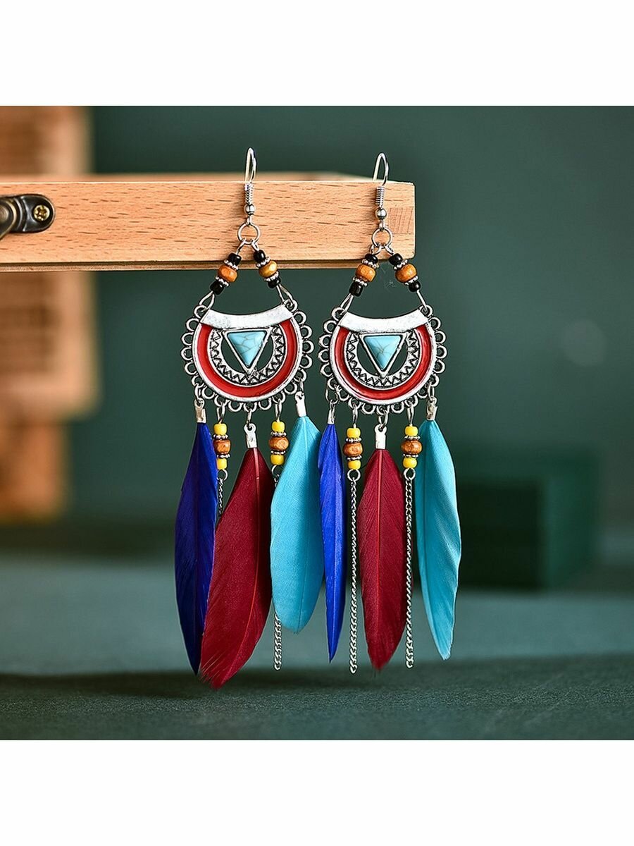 Серьги, бирюза синтетическая