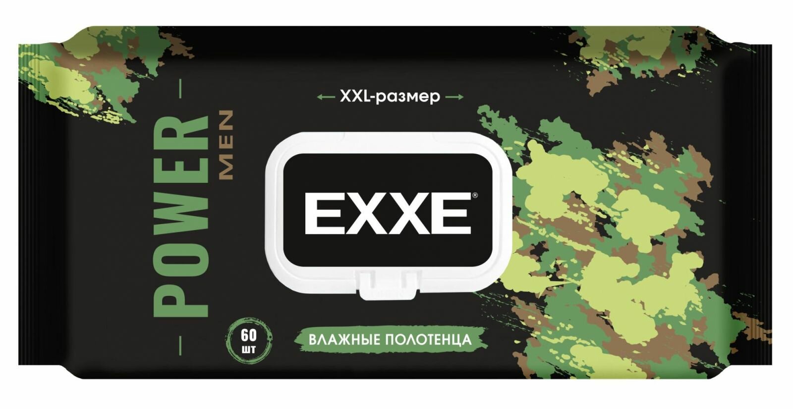 Влажные полотенца EXXE men power для ухода за кожей, 60 штук
