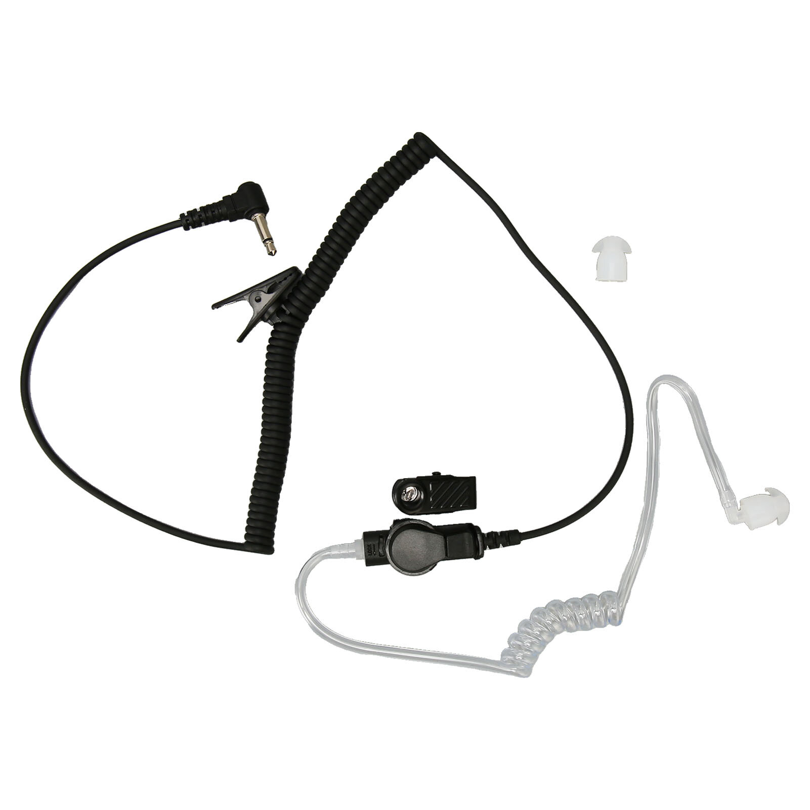 Акустический трубчатый наушник с разъемом 3,5 мм, прозрачный акустический трубчатый наушник-вкладыш для двусторонней радиосвязи, телефона, MP3, MP4