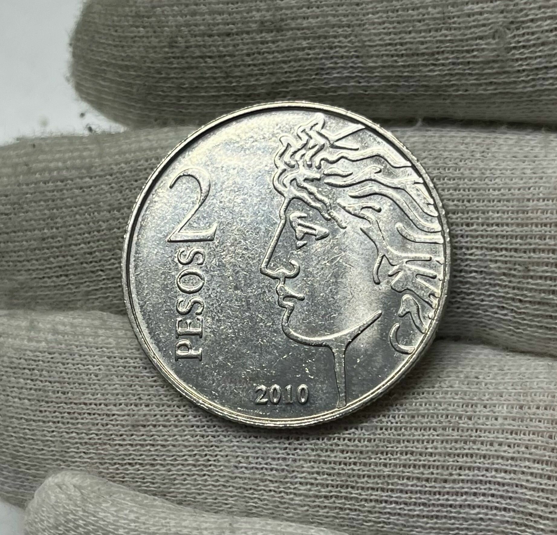 Аргентина 2 песо 2010 75 лет Центральному банку UNC