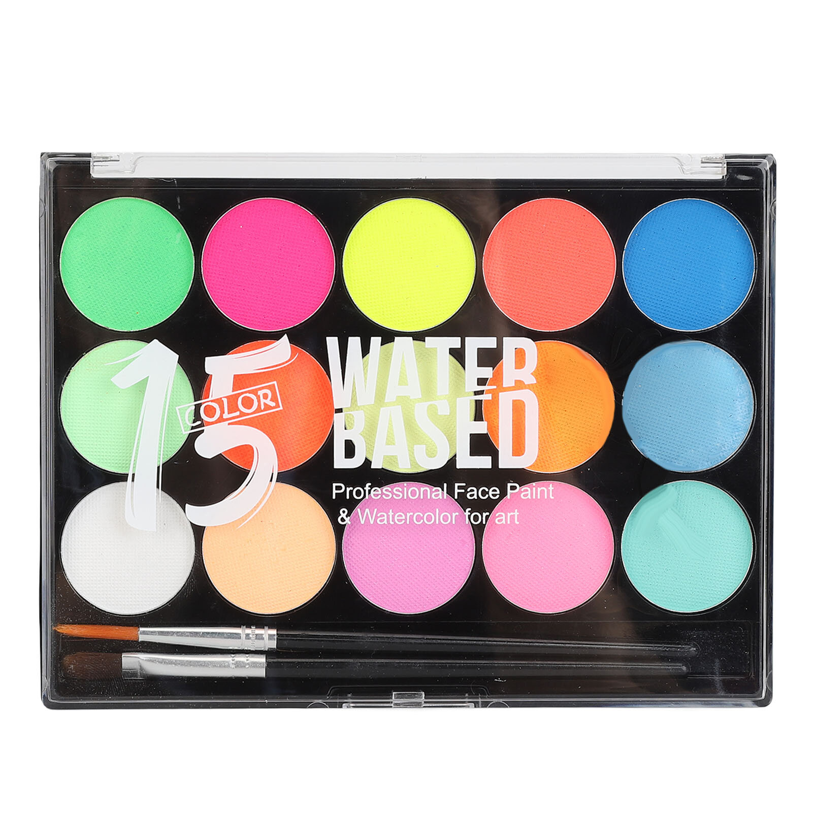 Kids Face Paint Kit 15 Colors Water Based Body Painting Palette Washable Makeup for Cosplay Party Halloween 30g Type B