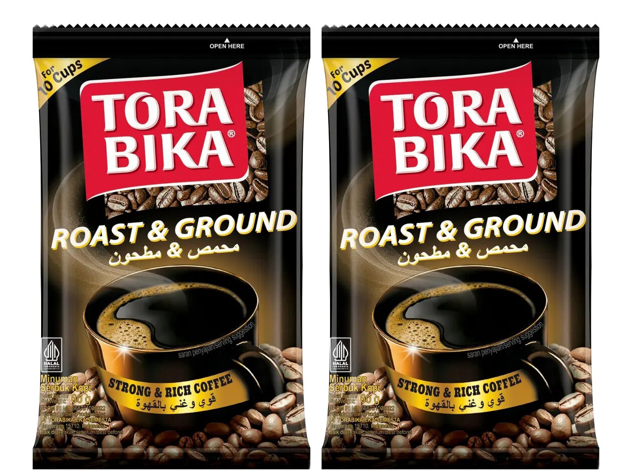 Кофе молотый из вулканических зерен ToraBika Roast & Ground (Индонезия) 60 гр. х 2 шт.