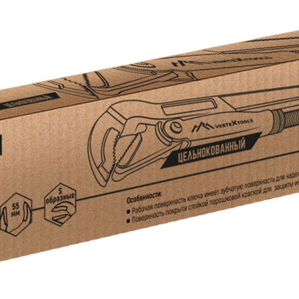 Ключ трубный рычажный Vertextools 2011-01-430 захват до 38.1 мм длина 430 мм