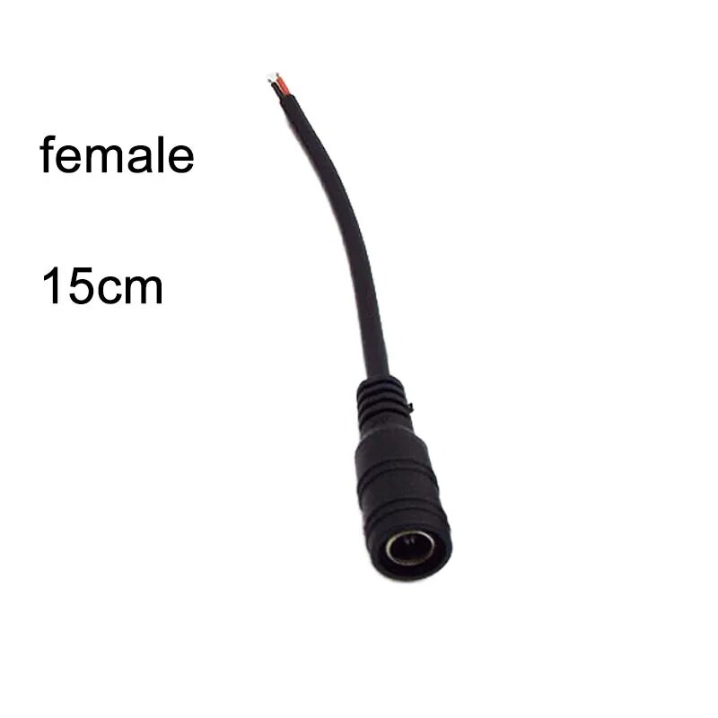 Кабель питания постоянного тока 12В 5,5x2,1 мм 5pcs, DC female 15cm