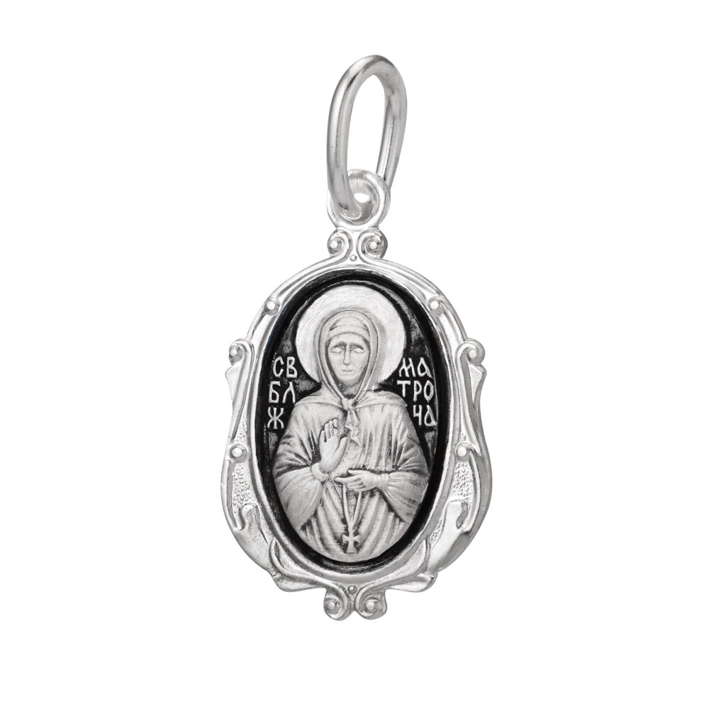 Иконка, серебро, 925 проба, чернение, оксидирование