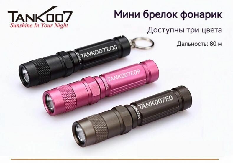 E09 Мощный мини-светодиодный фонарик Портативный Открытый EDC Карманный брелок-брелок США Светодиодный светильник IPX8 AAA Батарея