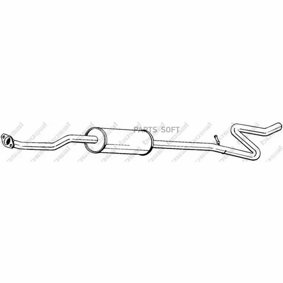 Глушитель CITROEN C3 (02-09) средняя часть BOSAL от официального дистрибьютора, BOSAL, артикул 287089