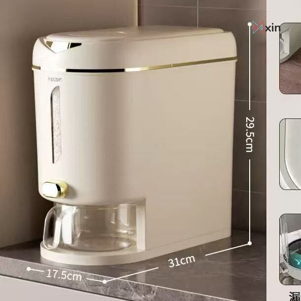 Бочка для риса с герметичной крышкой, контейнер для риса и круп, защита от насекомых и влаги, для кухни