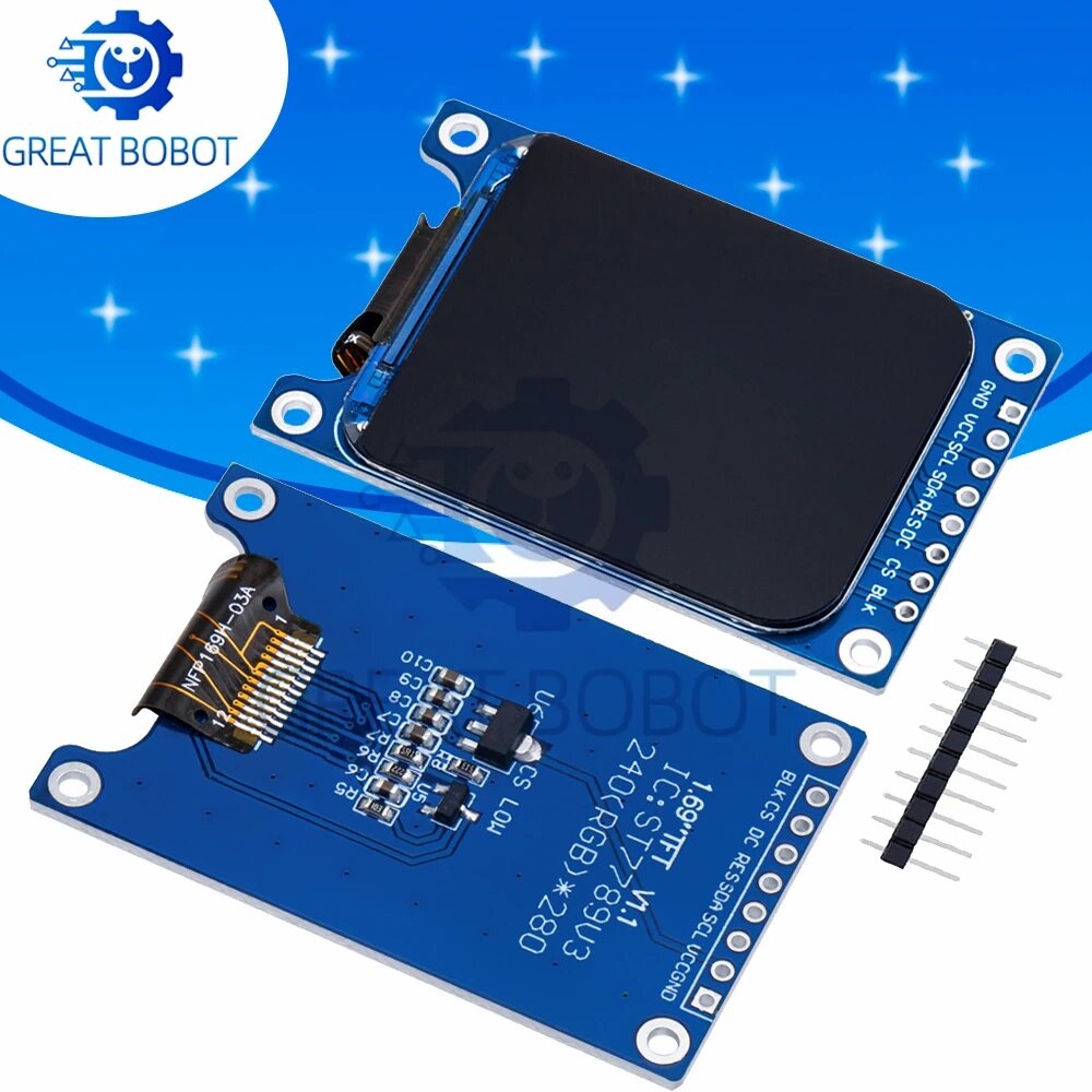 Цветной TFT-дисплей Baishundianzi 1.69 дюйма для Arduino