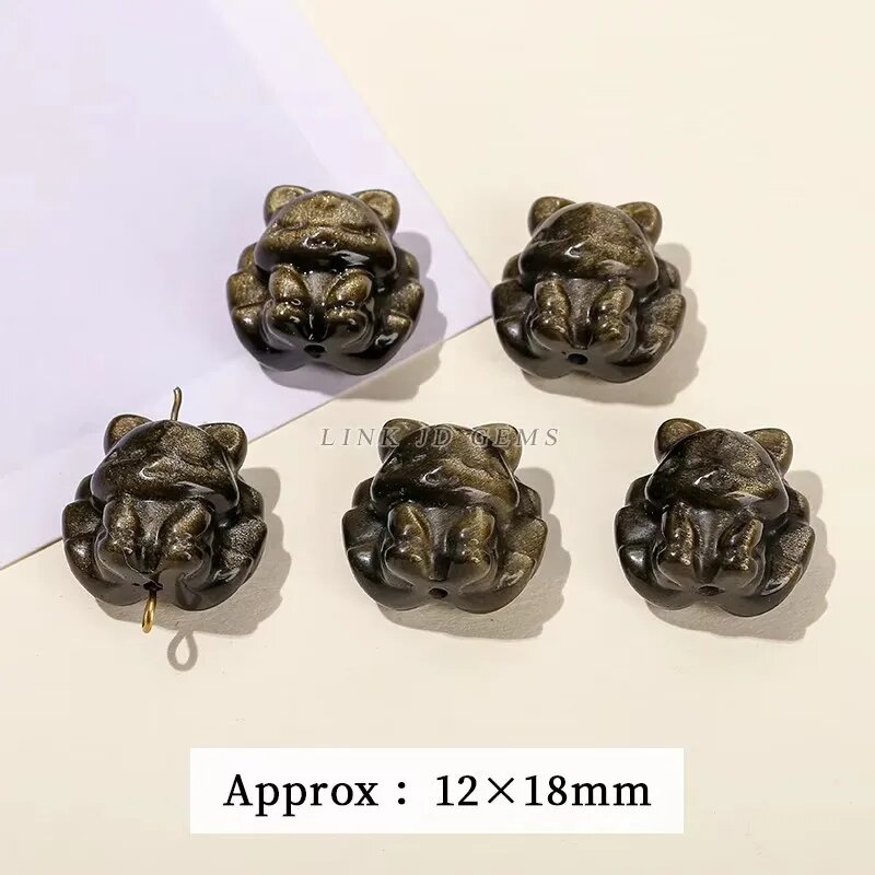 Кулон из розового кварца и аметиста в форме лисы Gold Obsidian