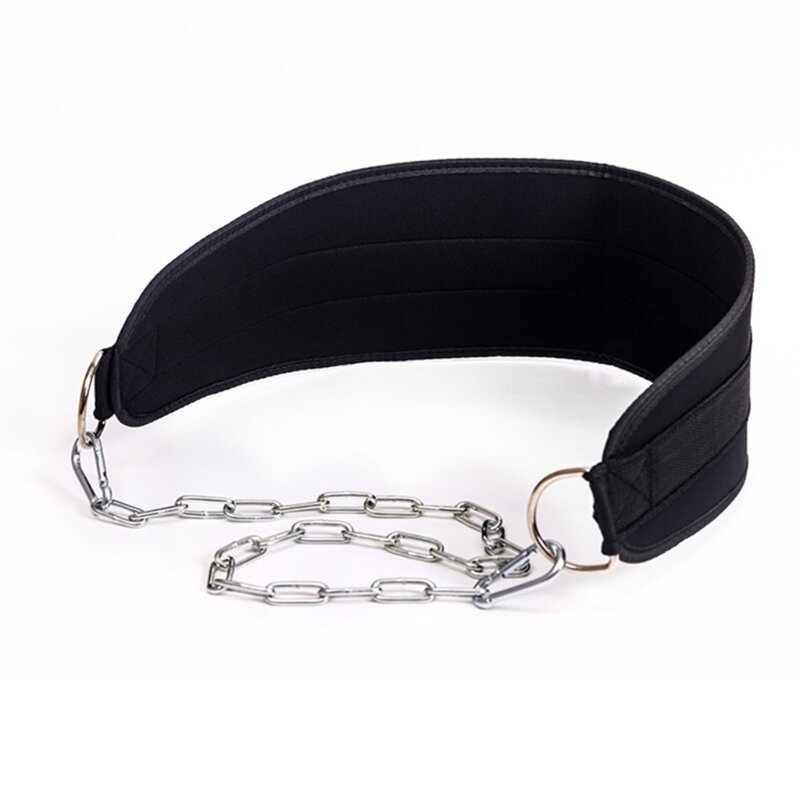 Утолщенный Пояс Для Поднятия Тяжестей С Цепью Спортивный Пояс для Погружения Сверхмощный Подтягивающий Пояс для Приседаний, Тренировок, Фитнеса, Разминки
