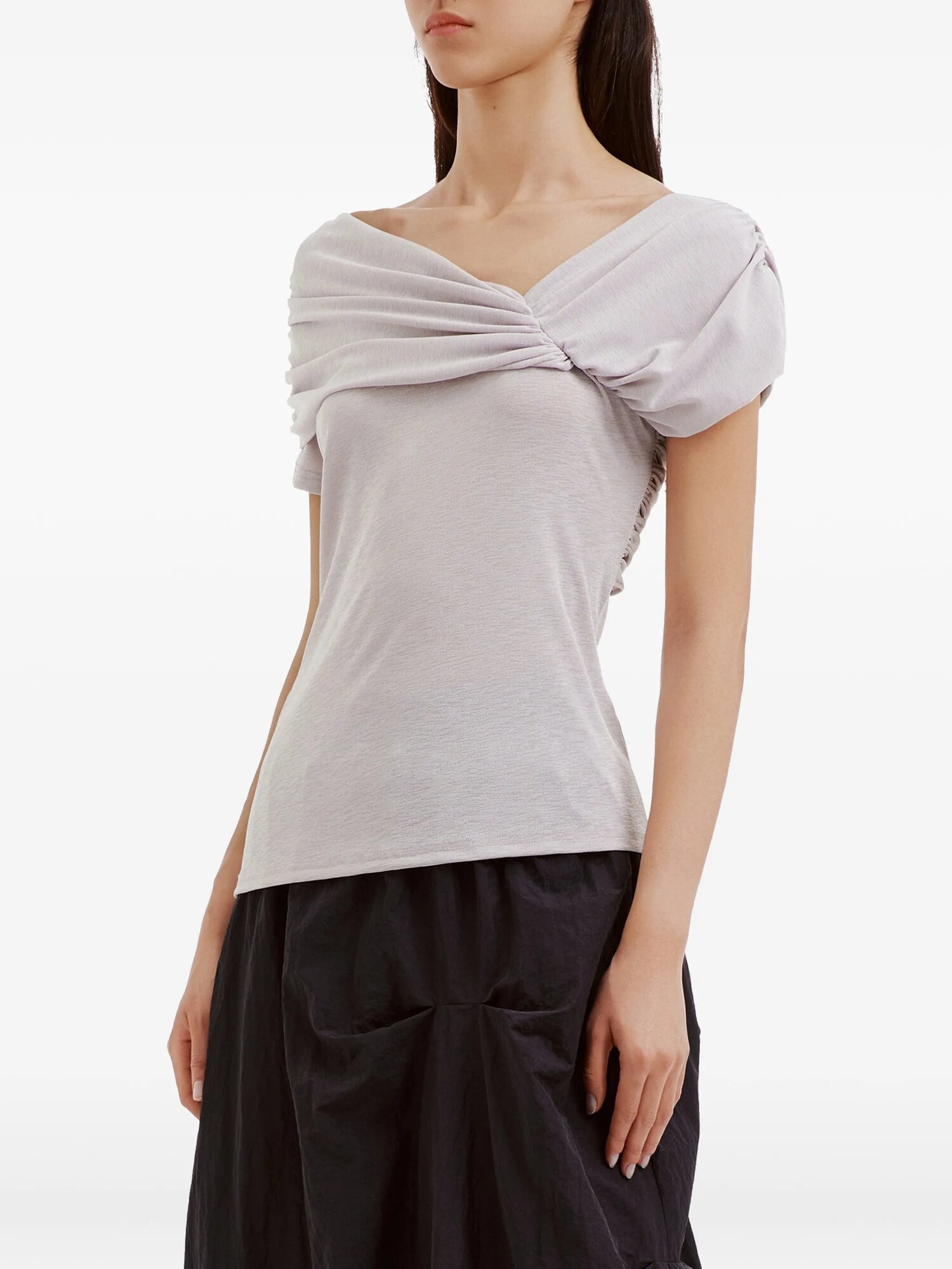 Блуза B+ab Ruched off-shoulder blouse, размер 40 — фото 1