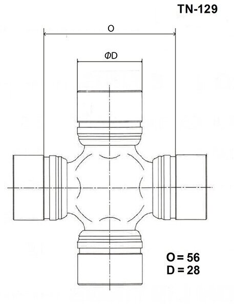 Крестовина карданного вала TOYO арт. TN-129