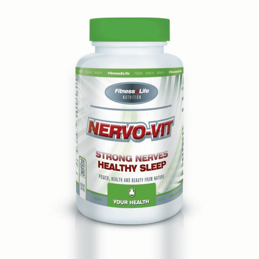 Nervo-Vit 200 таб. Для поддержания нервной системы и повышения устойчивости организма к стрессу. Парафарм. Россия.