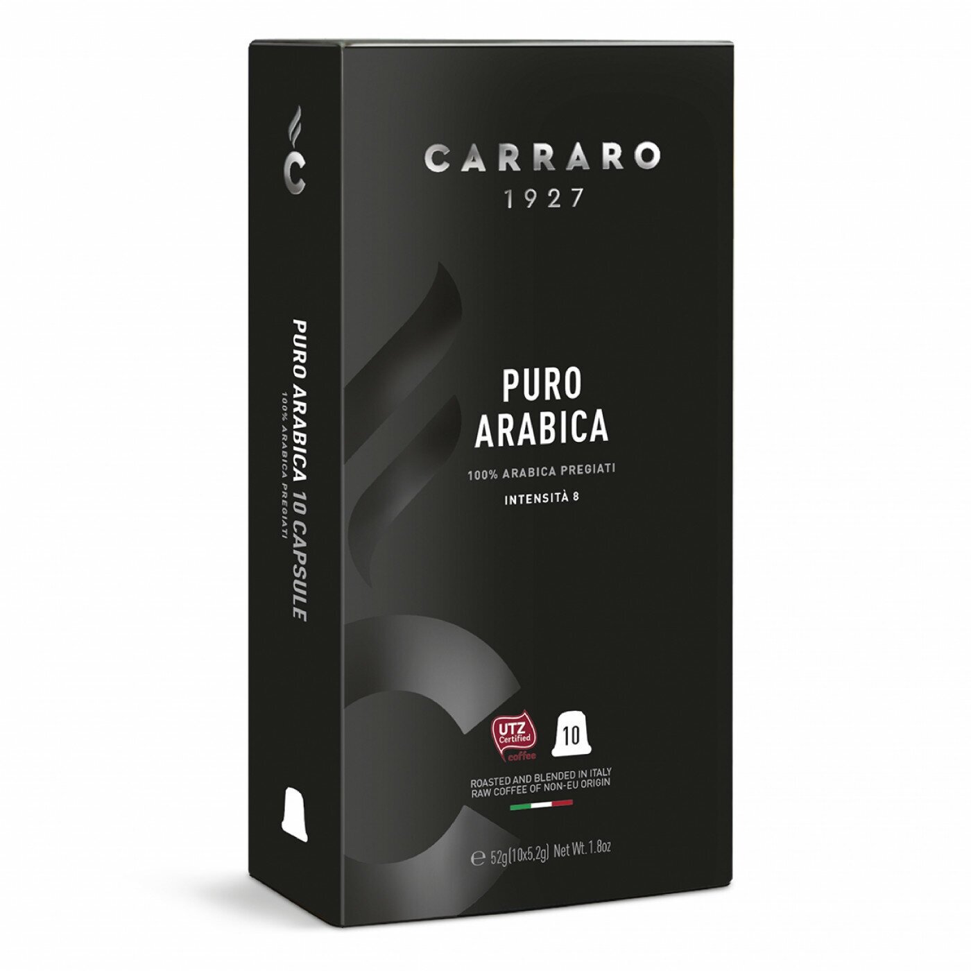 Кофе в капсулах Carraro Puro Arabica (Пуро Арабика), стандарта Nespresso, 10шт
