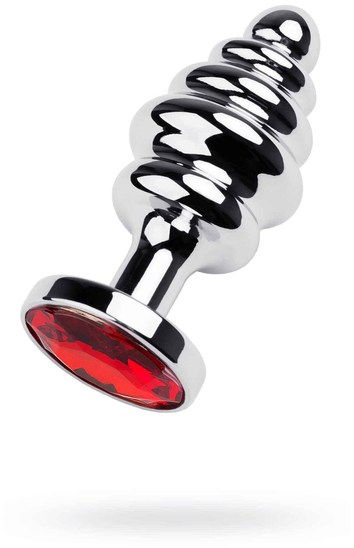 Анальный страз TOYFA металл, рубин, 7 см, Ø 3 см, 55 г