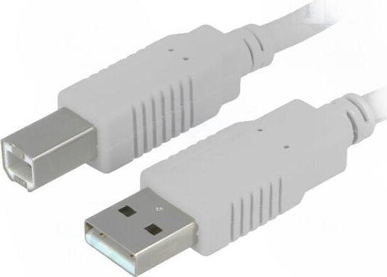 Кабель BQ CABLE CAB-USBAB/1.8 Кабель USB 2.0 вилка USB A, вилка USB B Дл. кабеля 1,8м серый 1шт