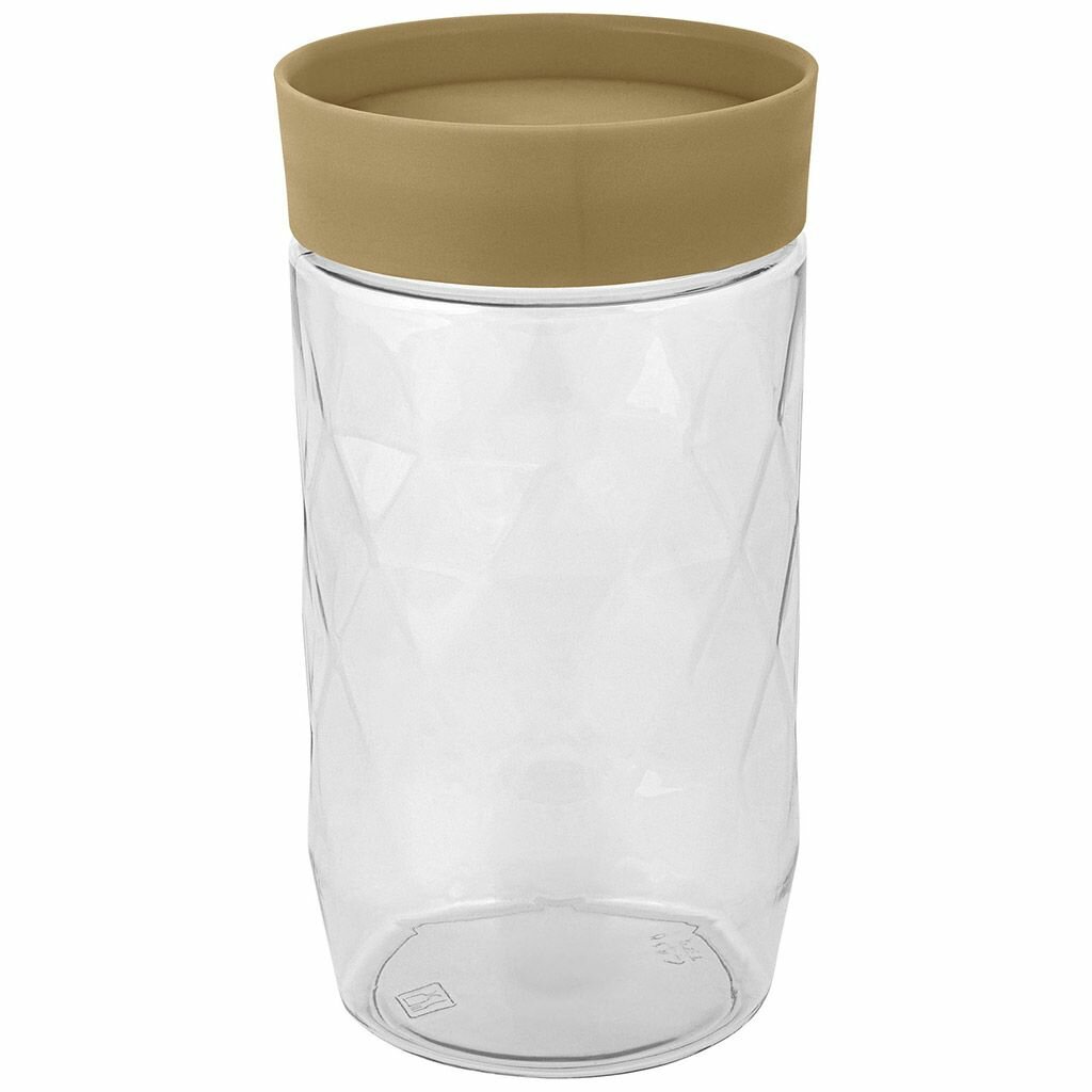 Банка для сыпучих продуктов Plast team для сыпучих, пластмассовая 1 л, D 9,5 см, h 17,8 см, шоколадный мокко (PT170210015)