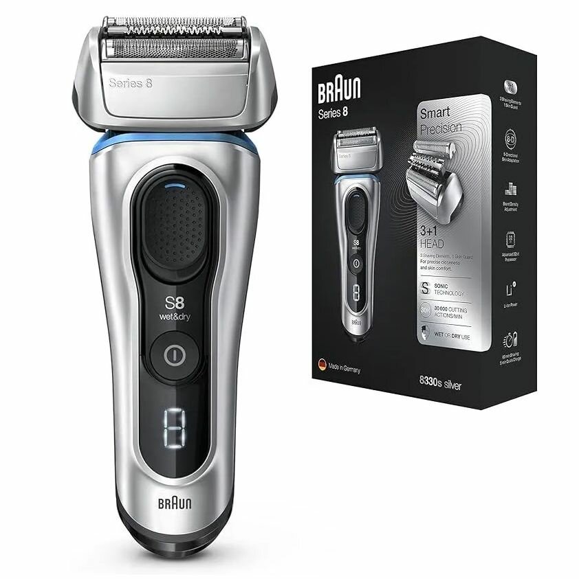 Braun Электробритва BRAUN series 8-8330S, серебристый
