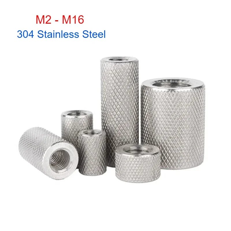 Нержавеющие гайки с накаткой M2-M16 M8xOD16mm-1pcs, 10mm
