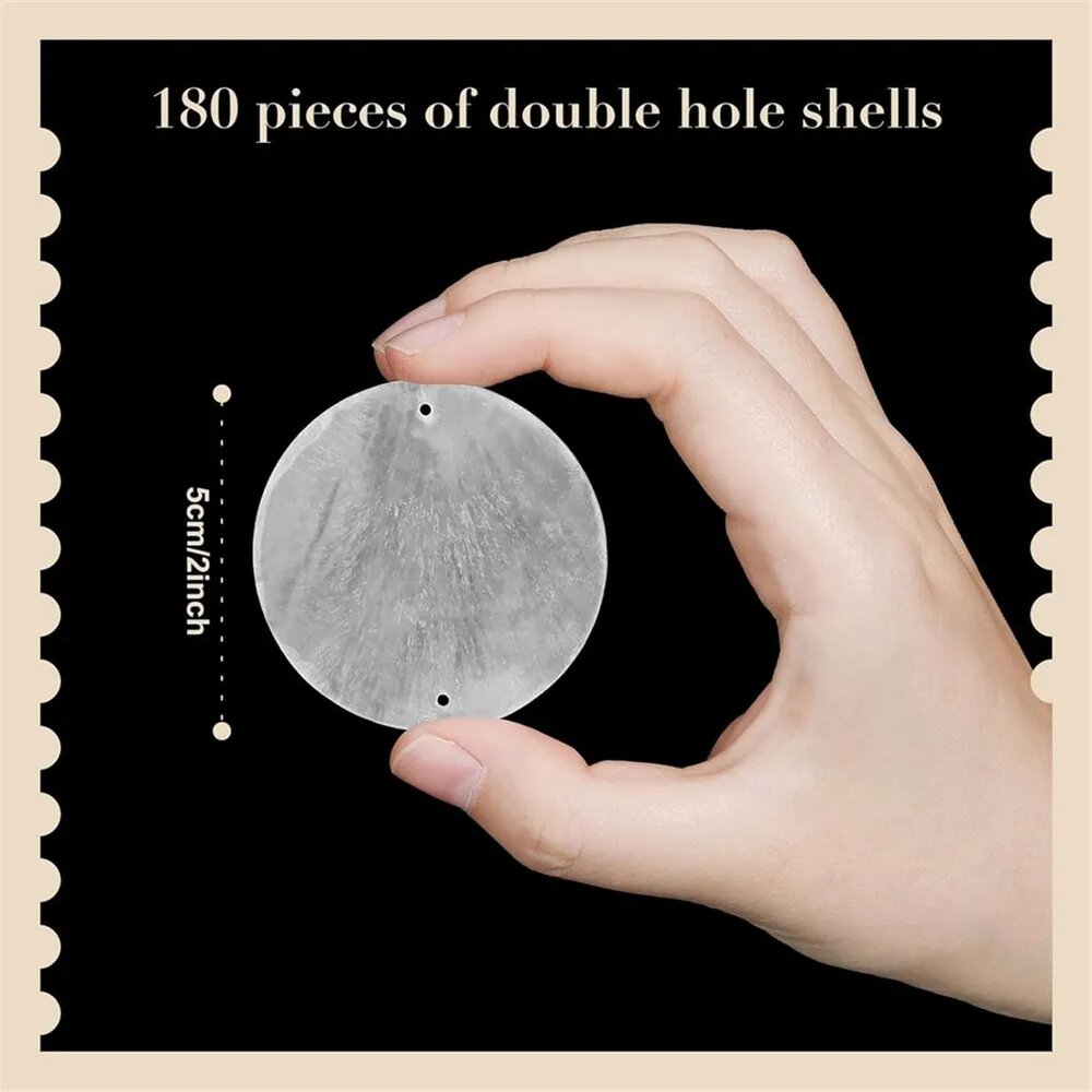 100 шт. круглые натуральные ракушки, морские раковины капиз, 2-дюймовые ракушки устриц