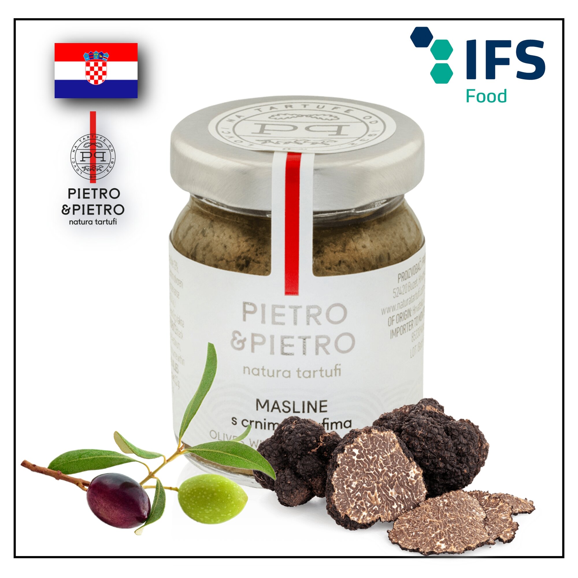 Оливковый песто с черным трюфелем Pietro&Pietro, трюфельный соус 50g