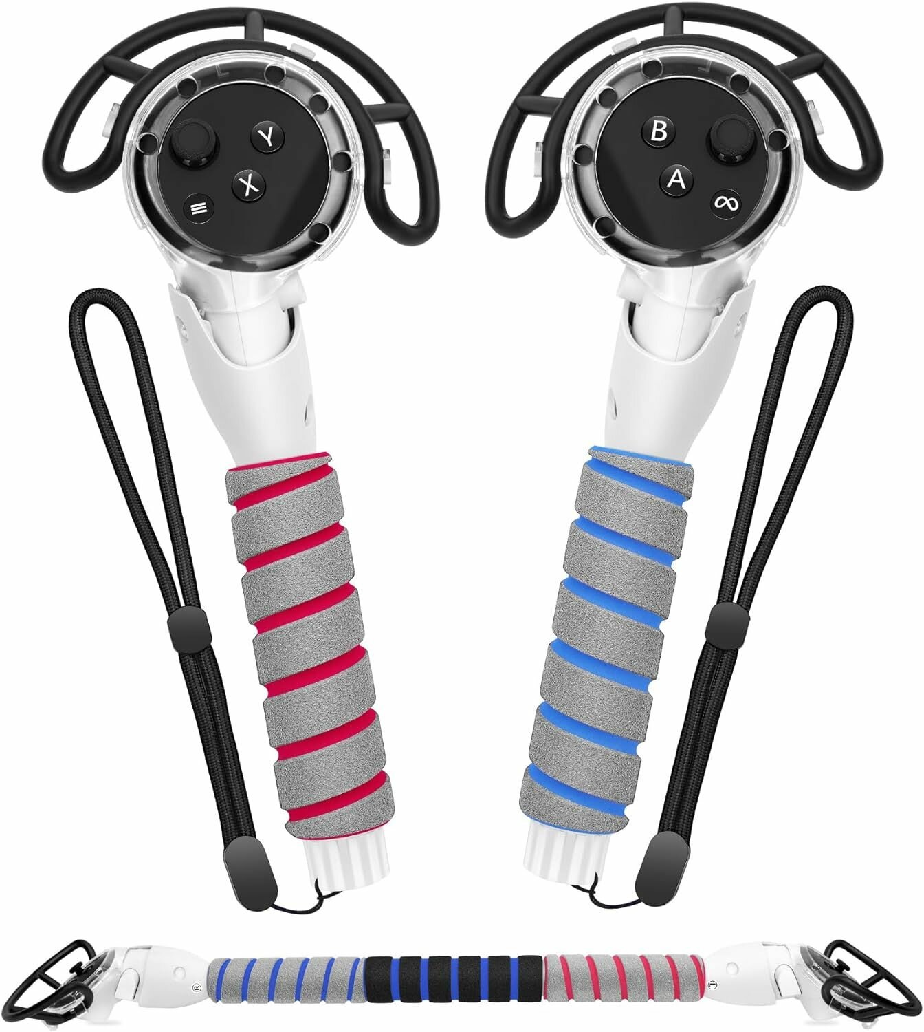 Oculus Quest 3 Двойное расширение захвата для аксессуаров, совместимое с аксессуарами контроллера Oculus 3, для джойстика-удлинителя гольф-клуба VR игр