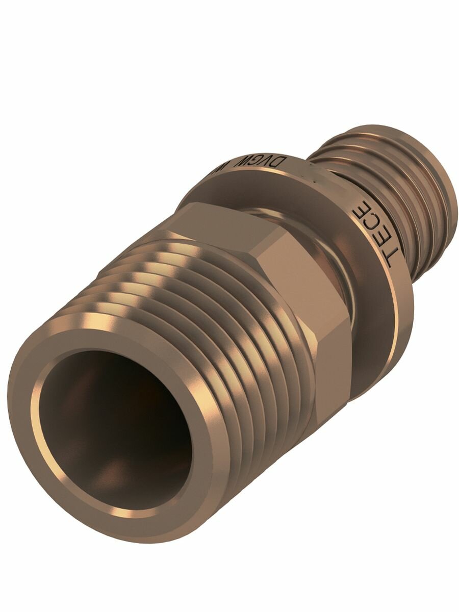 Соединение TECEflex прямое 20х1/2'Н, ниппель, бронза, 705603