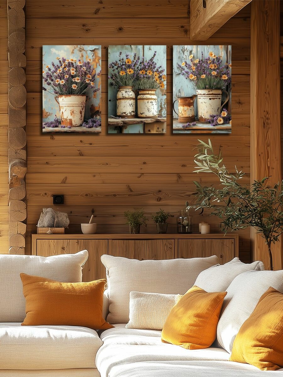 Комплект картин на холсте LOFTime 3 шт 40Х60 Прованс 2 КC-1387-4060