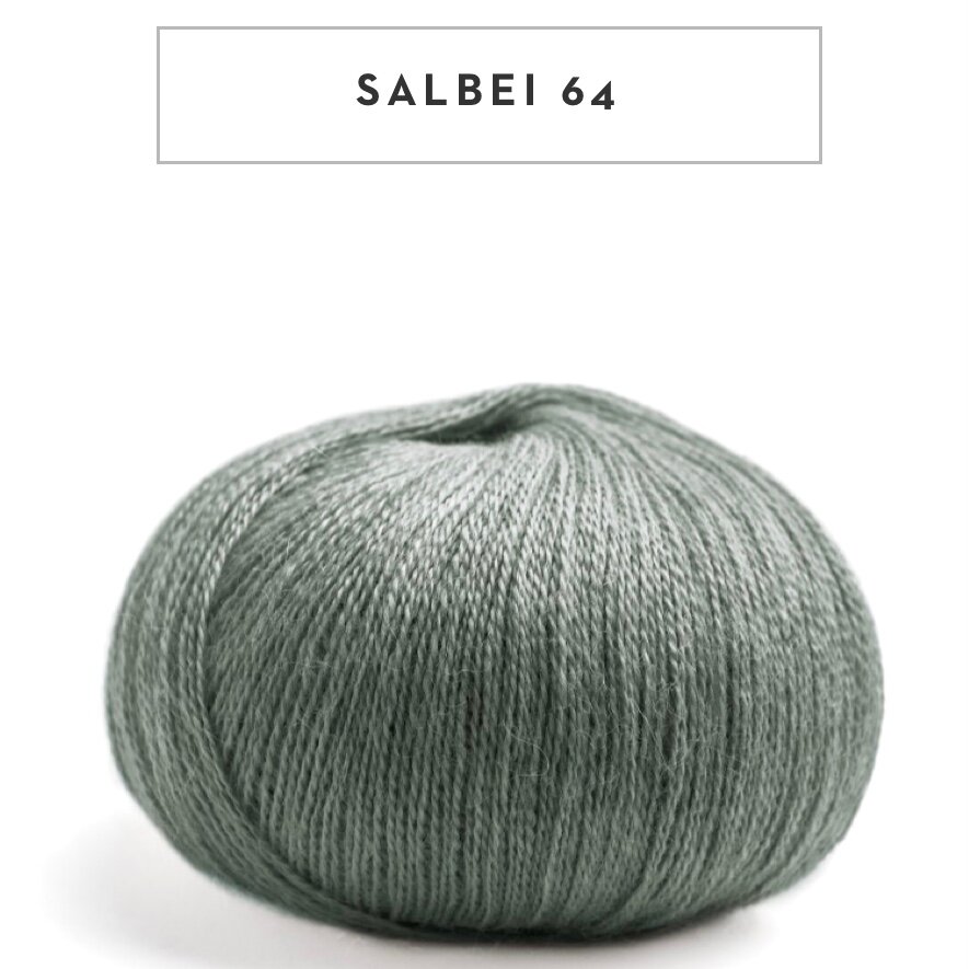 Piura /Пиура/ пряжа Lamana, 100% бэби альпака, 50г/400м (64, salbei (шалфей), зеленый)