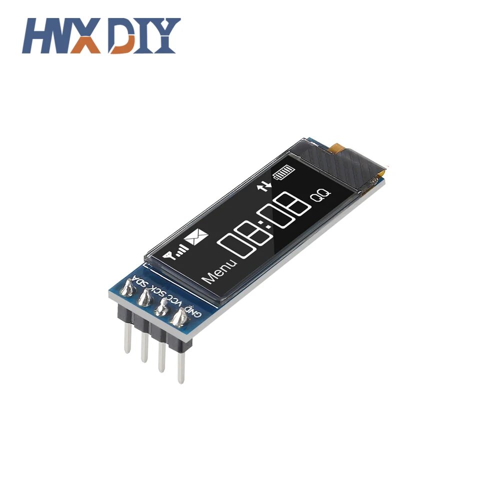 1-10 шт. 0,91 дюйма 128x32 IIC I2C белый/синий OLED ЖК-дисплей DIY модуль SSD1306 драйвер IC DC 3,3 В 5 В для Arduino
