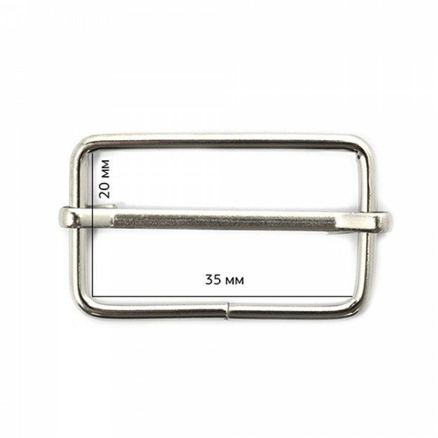 Шлевка металлическая TSW 35х 20х 2,5мм цв. никель уп. 500шт