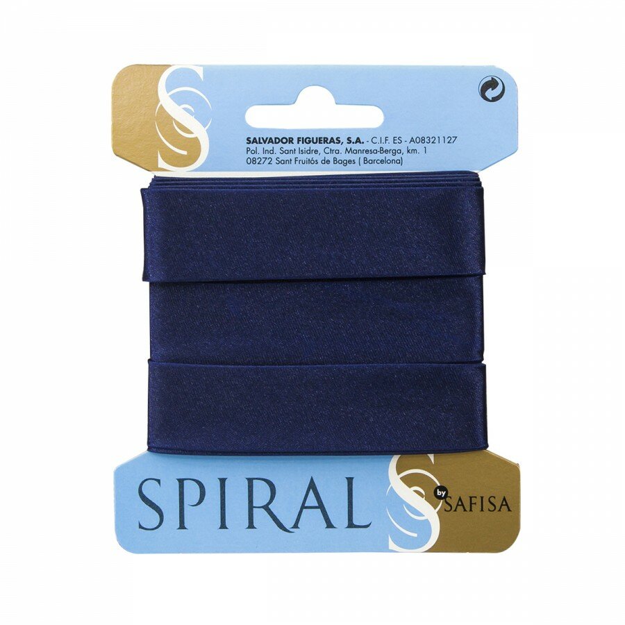 Косая бейка атласная на блистере SAFISA, 20 мм, 2,5 м, цвет 15, антрацит