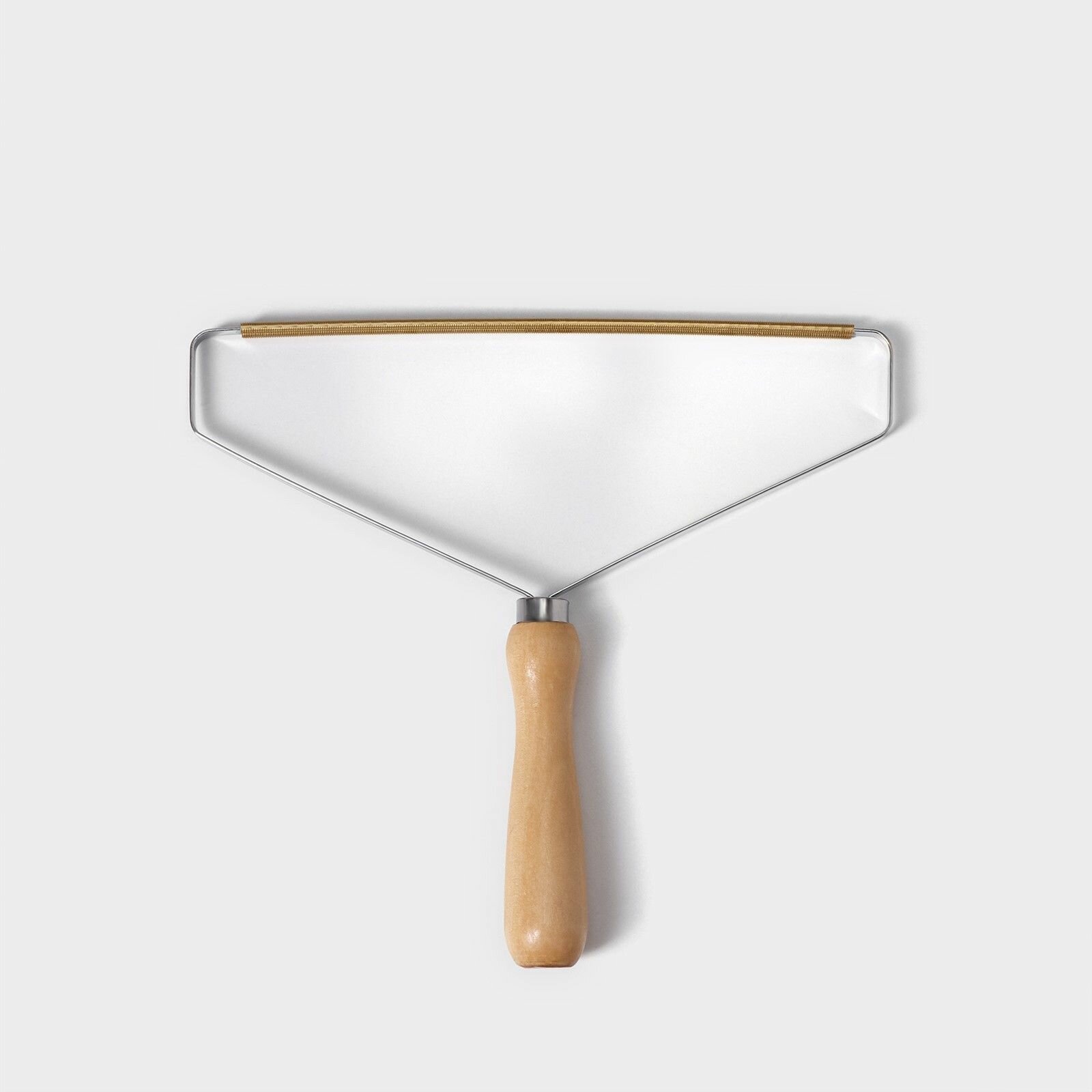 Щётка скребок для удаления шерсти и катышков с ковров и мебели Доляна, лакированная ручка, 25 23 см