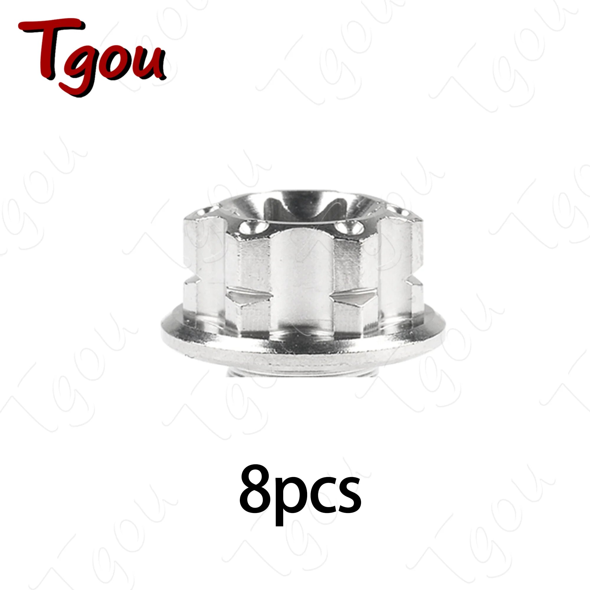 Титановые болты Tgou M10x15~90мм 8 шт. M10 Pitch 1.5, Titanium, 15mm