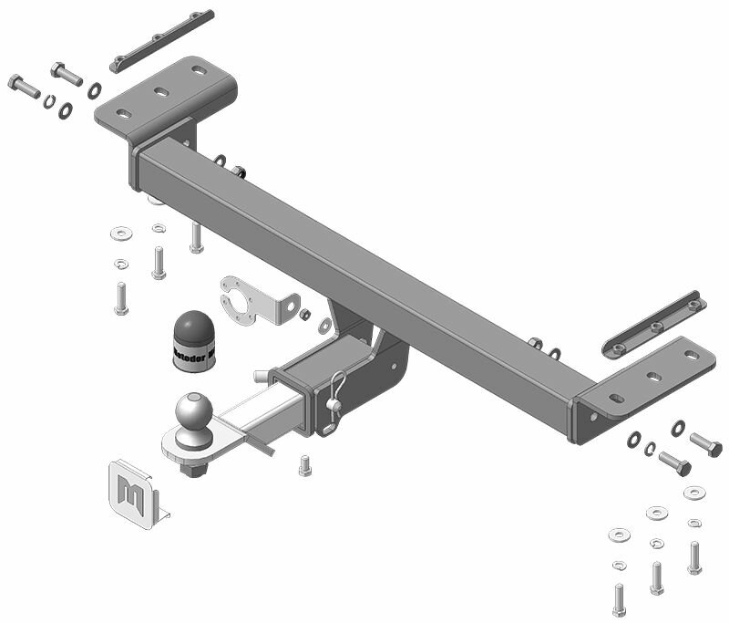 Фаркоп Motodor Chery Tiggo 7Pro с 2020, Exeed LX c 2022 г. (цинк. шар) (90014) 99004-E